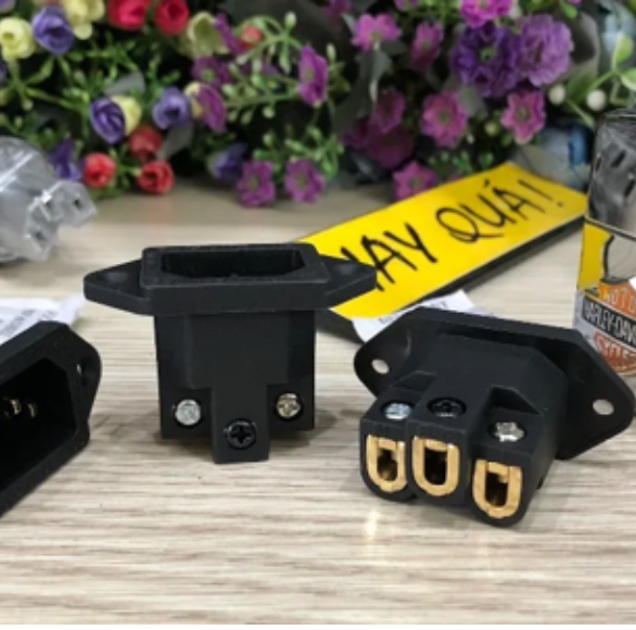 T14-12D Đuôi cắm nguồn tiêu chuẩn - Inlet Male Power Plug Socket AC ...