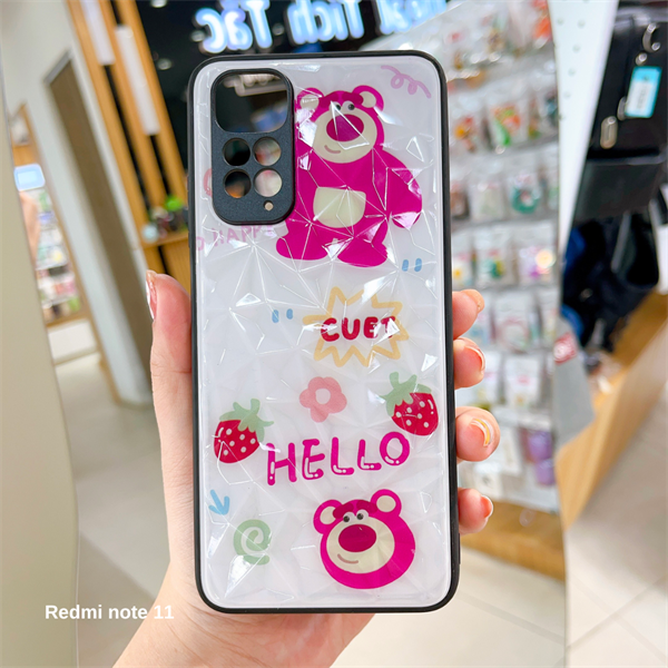 Ốp Remi Note 11 Lưng kính nhiều hình vân 3D vỡ