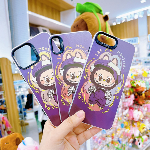 Ốp IP 12 Mini lưng cứng Labubu tím