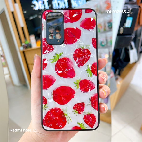 Ốp Remi Note 11 Lưng kính nhiều hình vân 3D vỡ