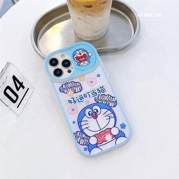 ỐP IP 12 Pro Max dẻo Doraemon trượt camera