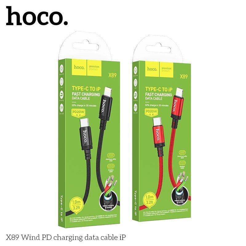 **Cáp Type C to Lightning Hoco X89 1m