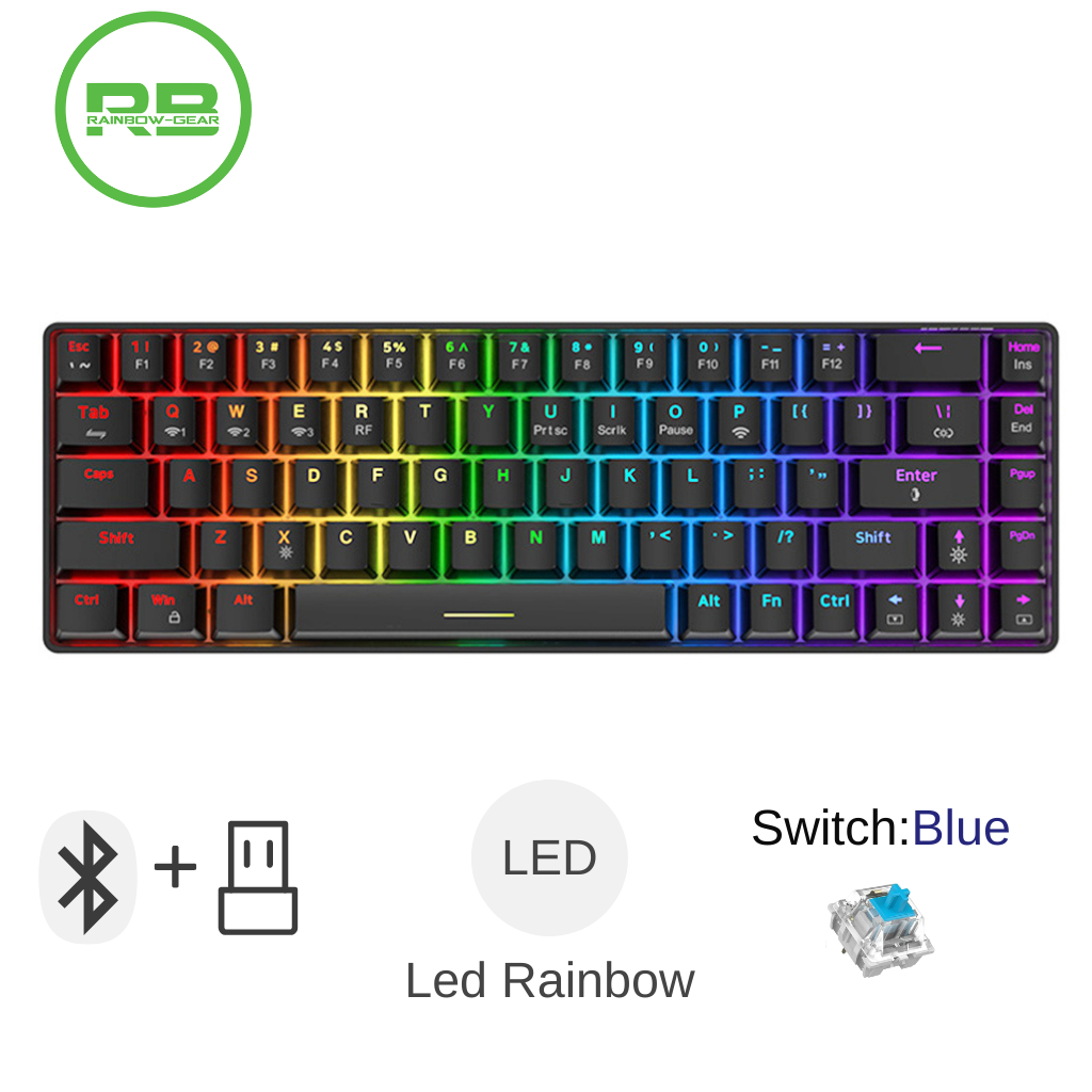 **Bàn phím cơ không dây Rainbow gear K61