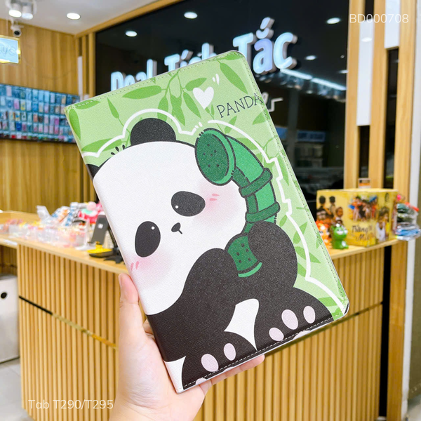 Bao da Tab T290/T295 Panda nghe điện thoại
