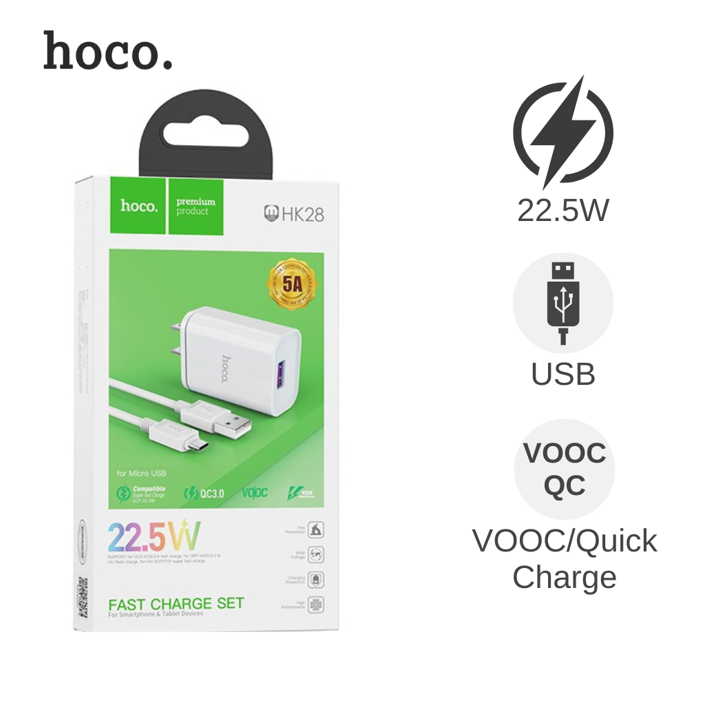 Bộ sạc Micro Hoco HK28 22.5W