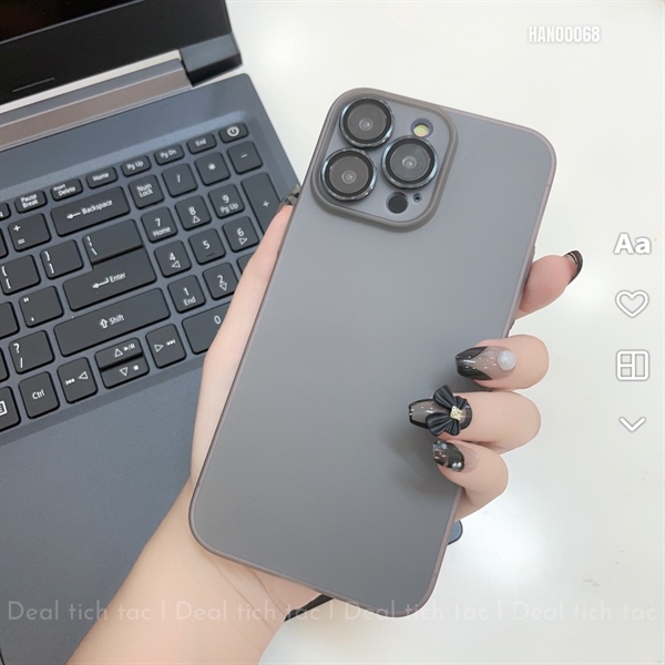 **Ốp IP 14 Pro Max Siêu Mỏng màu bảo vệ camera