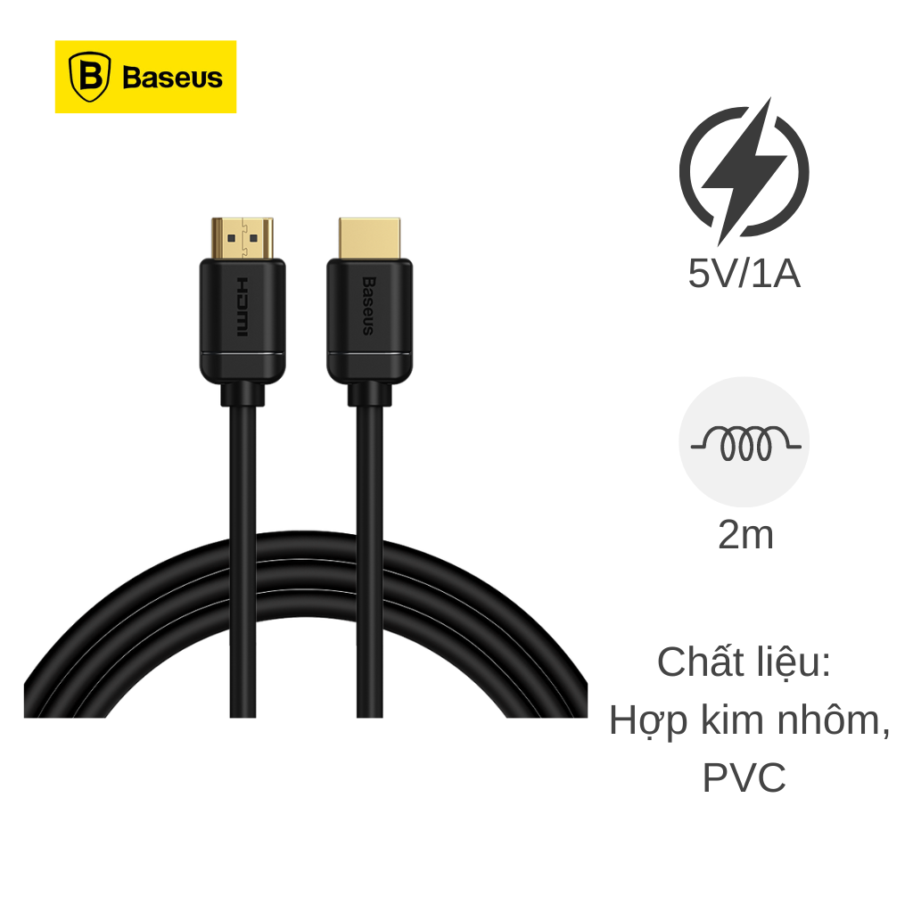 **Cáp Hdmi Baseus 2m