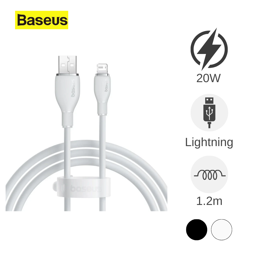 Cáp Lightning Baseus Pudding 1.2m