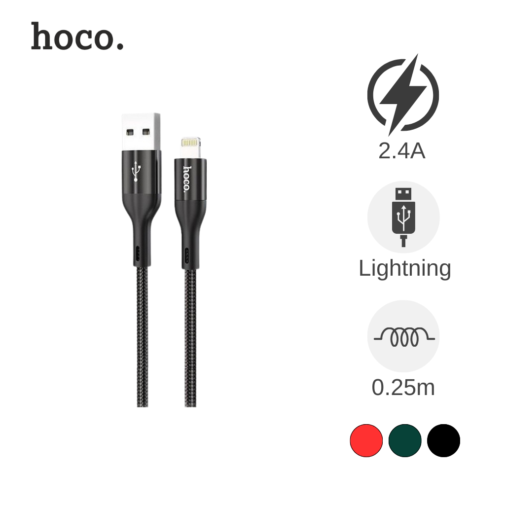 **Cáp lightning Hoco X2 max 25cm