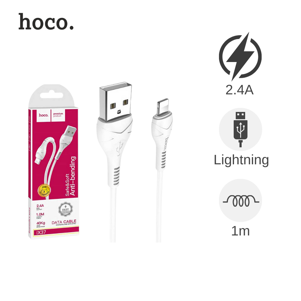 **Cáp Lightning Hoco X37 1m