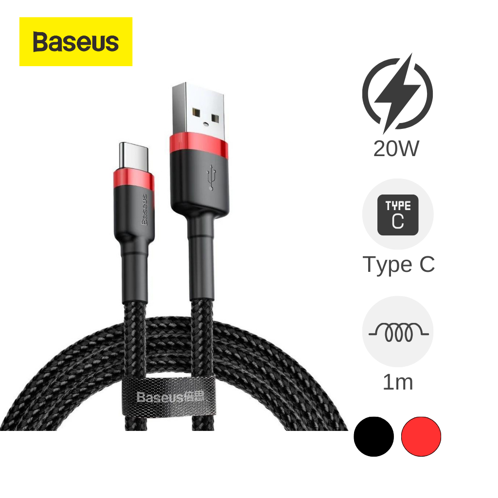 Cáp Type C Baseus Cafule Cable 1 mét