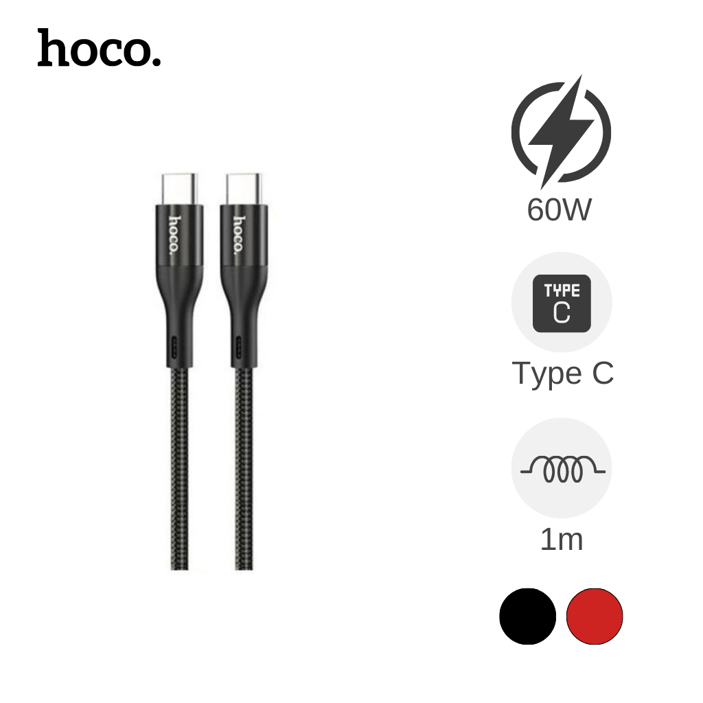 Cáp Type C to Type C Hoco X2 max 60W 1m