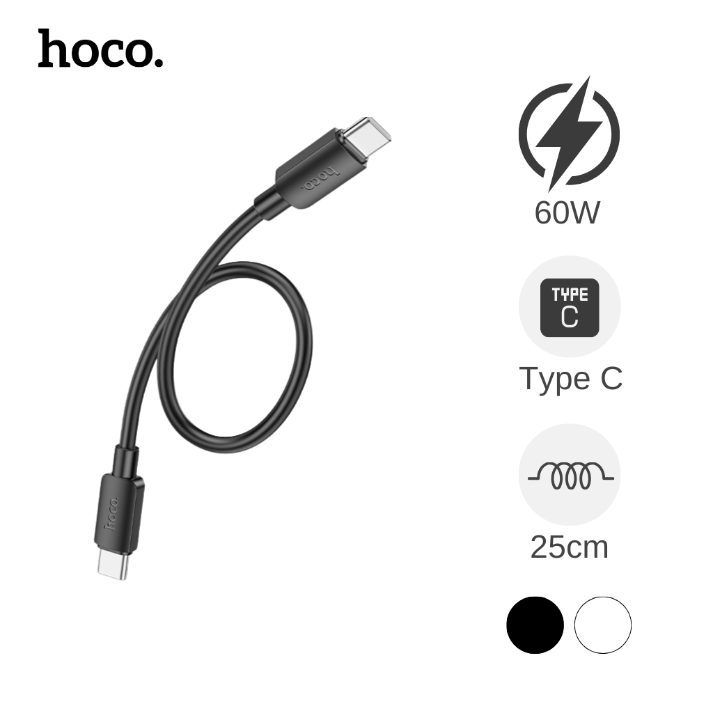 **Cáp Type C to Type C Hoco X96 25cm