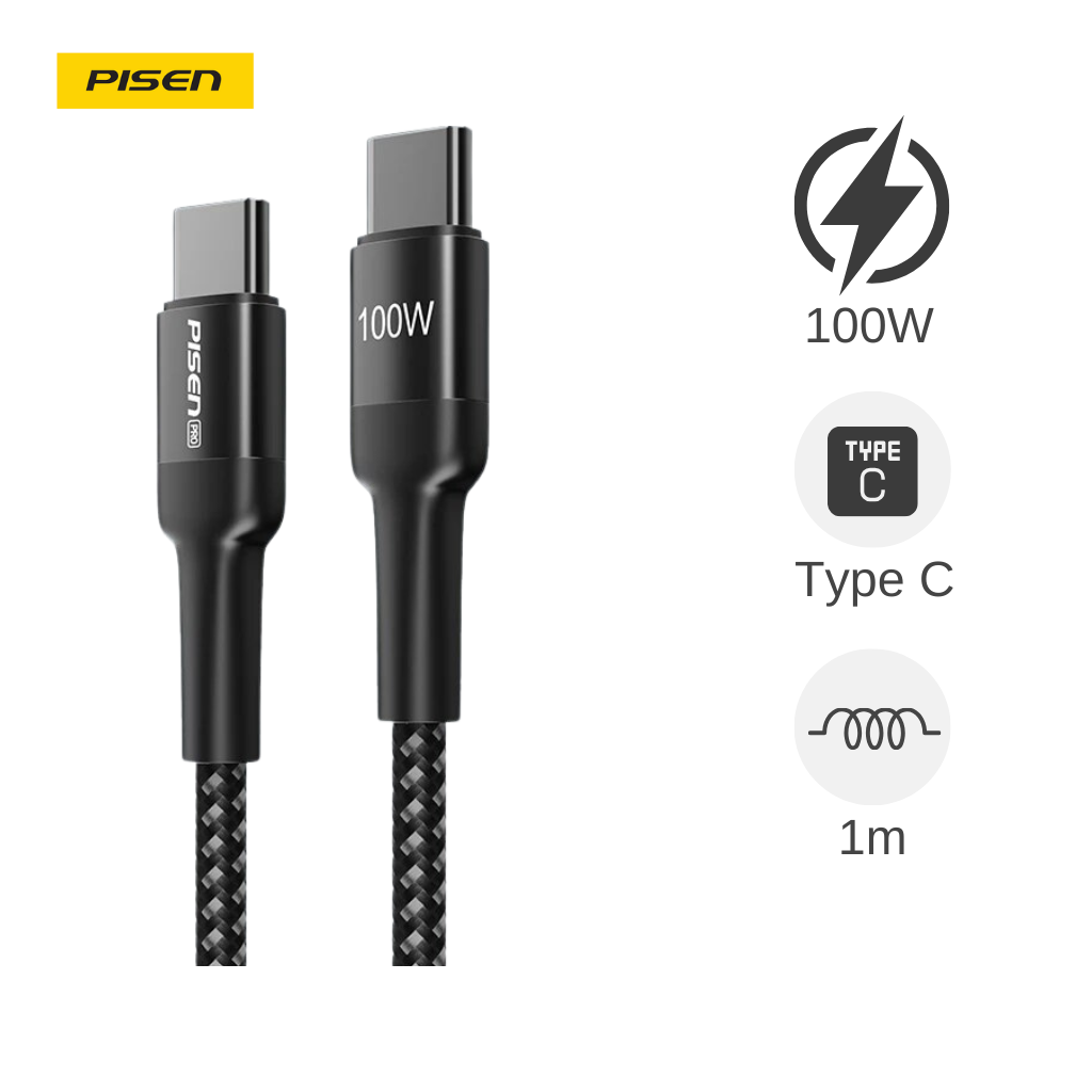 Cáp Type C to Type C Pisen TC05 1m