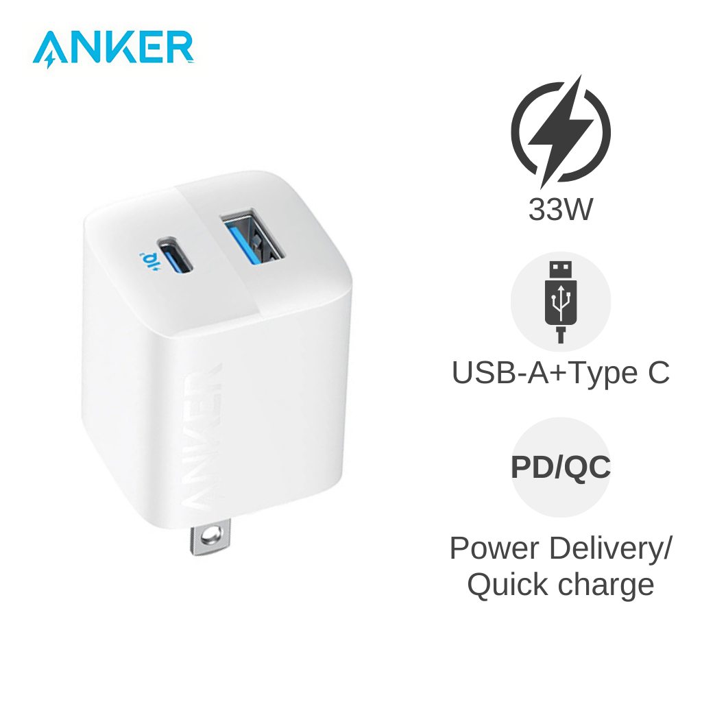 Cóc sạc Anker 33W 1U + 1C 323