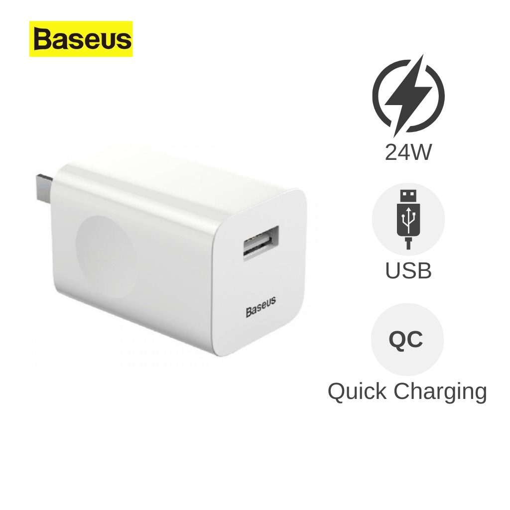 **Cóc sạc Baseus Quick charge FC67E 1 cổng