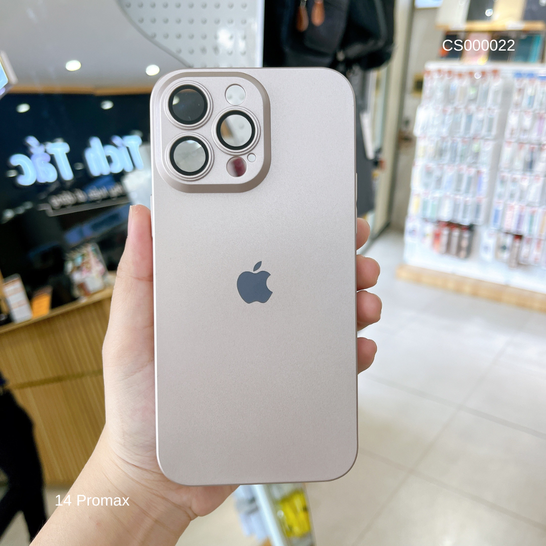 Ốp IP 14 Pro Max lưng nhám màu bảo vệ camera IRIS