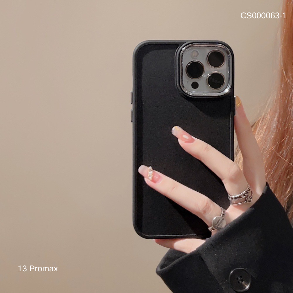 Ốp IP 13 Pro Max silicon màu trơn viền camera