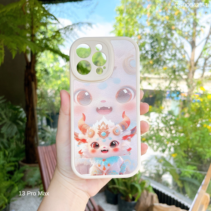 Ốp IP 13 Pro Max silicon in hình Rồng vân sần