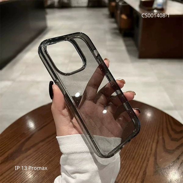 **Ốp IP 13 Pro Max dẻo trong phủ kim tuyến