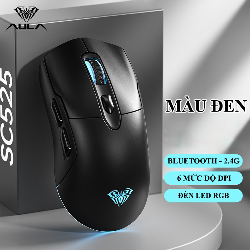 Chuột không dây + BT Aula SC525 led RGB