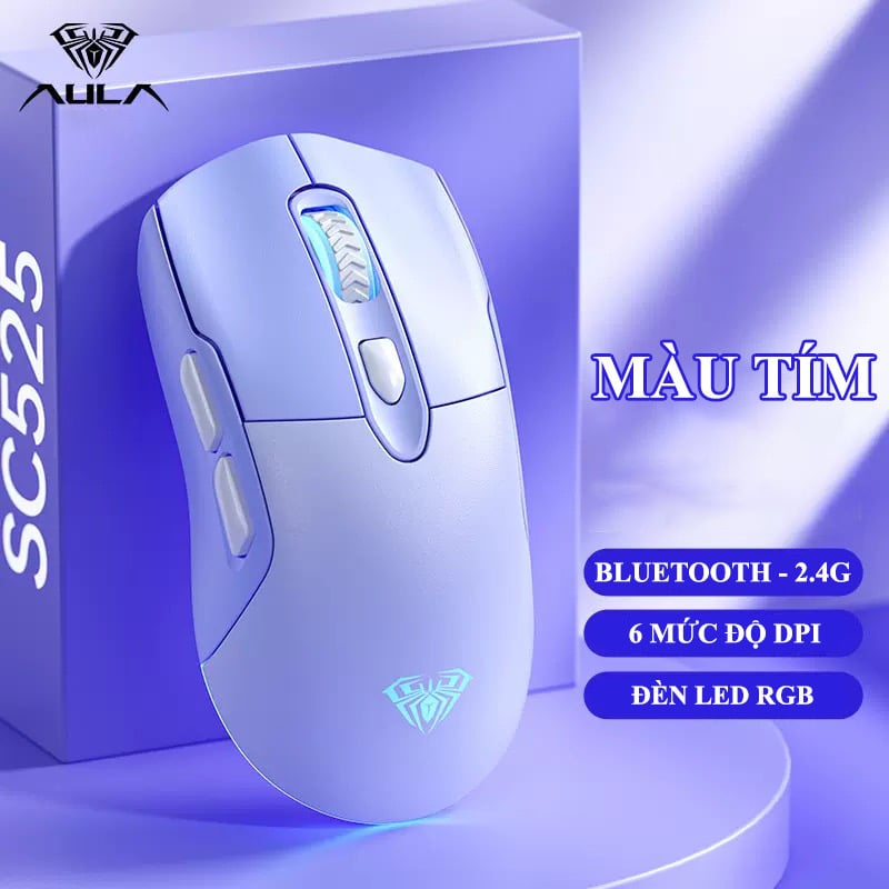 Chuột không dây + BT Aula SC525 led RGB