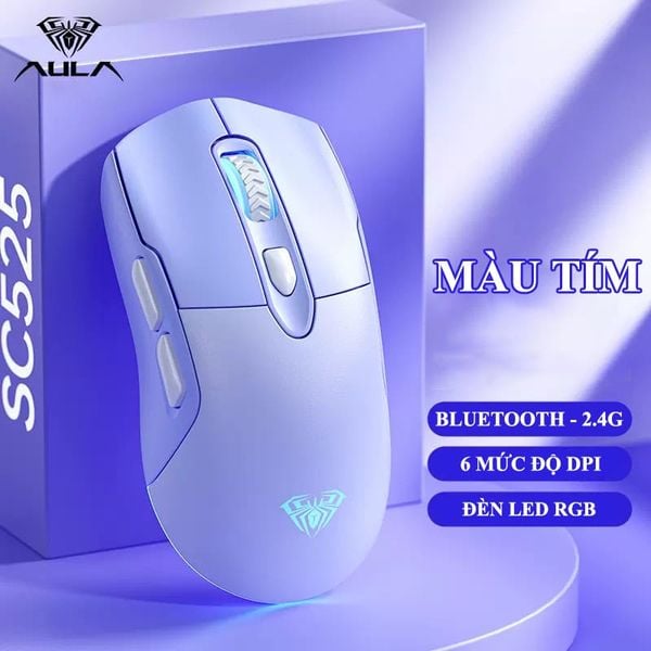 Chuột không dây + BT Aula SC525 led RGB