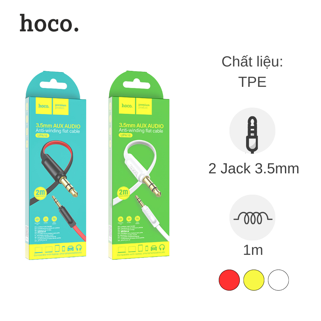 Jack 2 đầu 3.5 AUX Hoco UPA16 1m