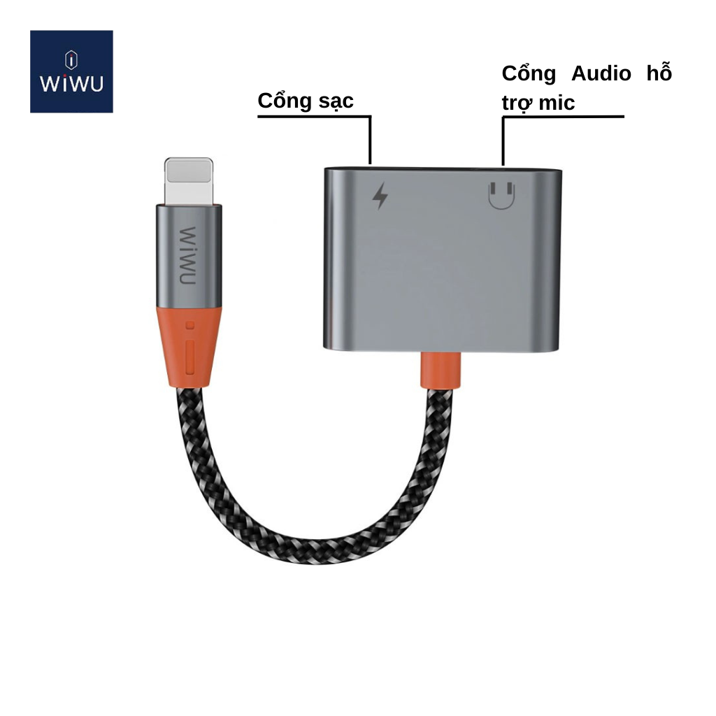 Jack chuyển Lightning to 2 Lightning Wiwu LT09