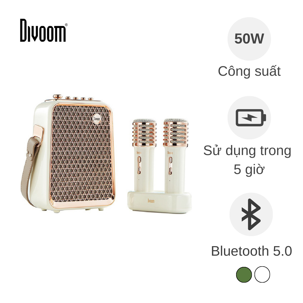 **Loa DIVOOM songbird kèm 2 mic