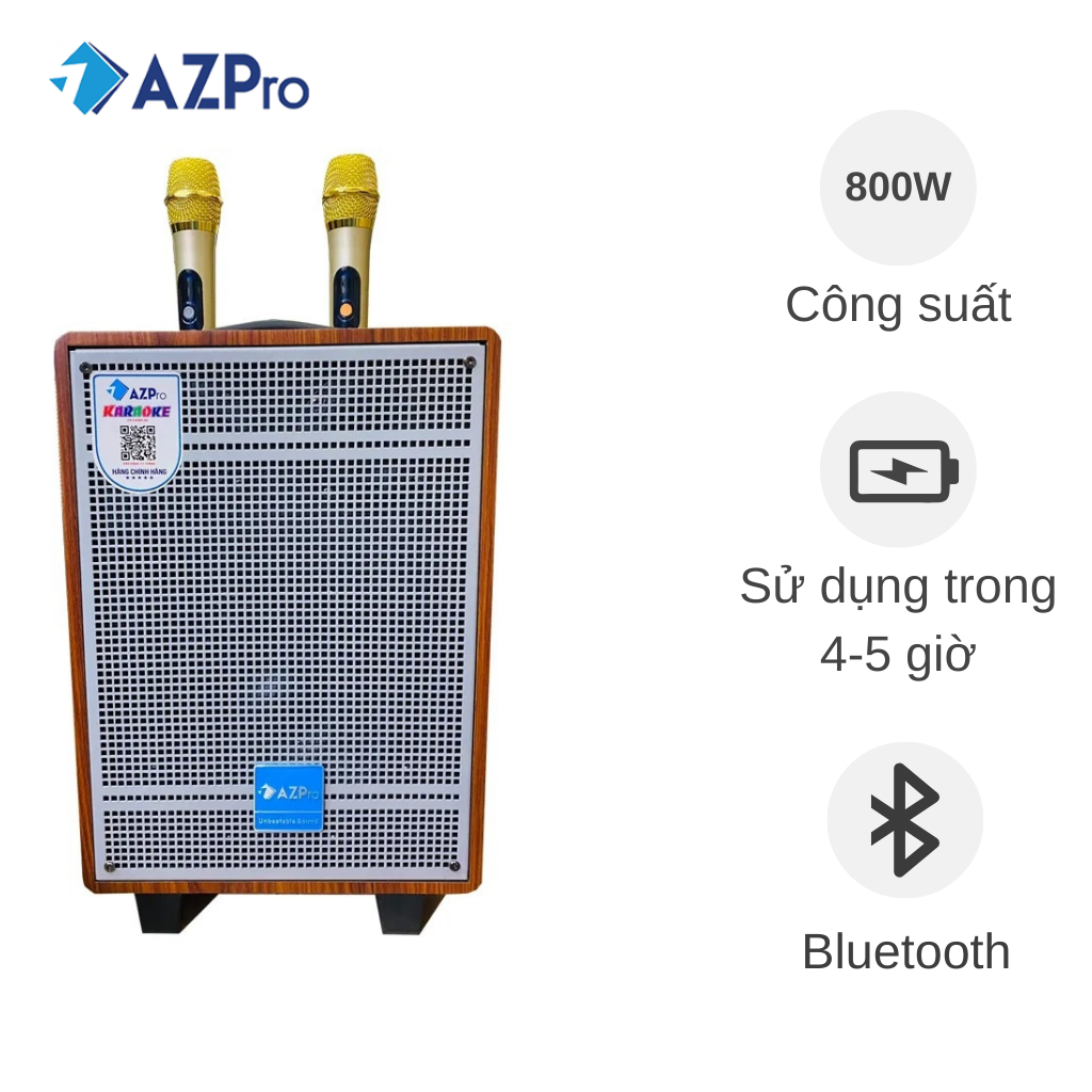 Loa kéo AZpro AZ310 kèm 2 mic