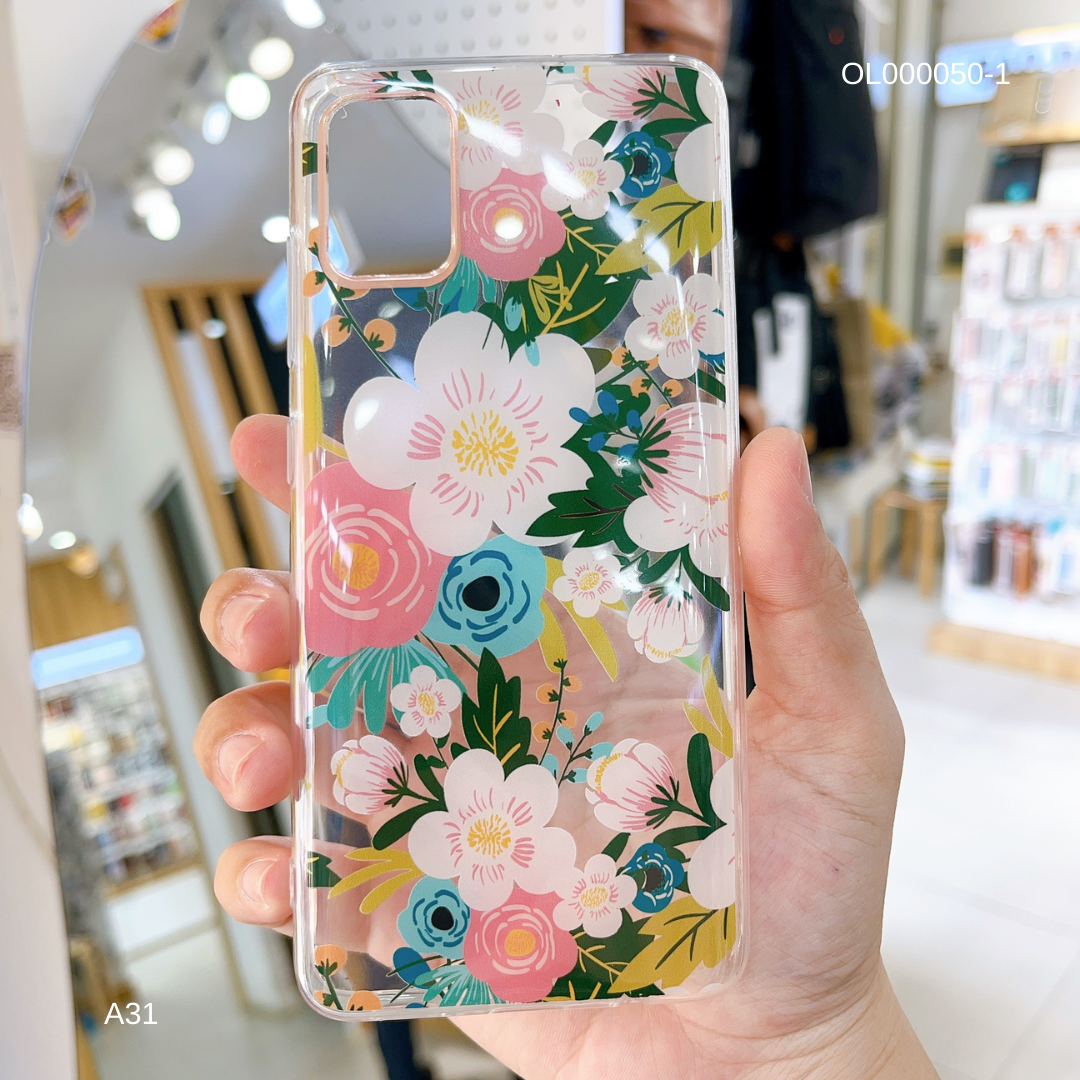 Ốp SS A31 lưng trong cứng nhiều hoa