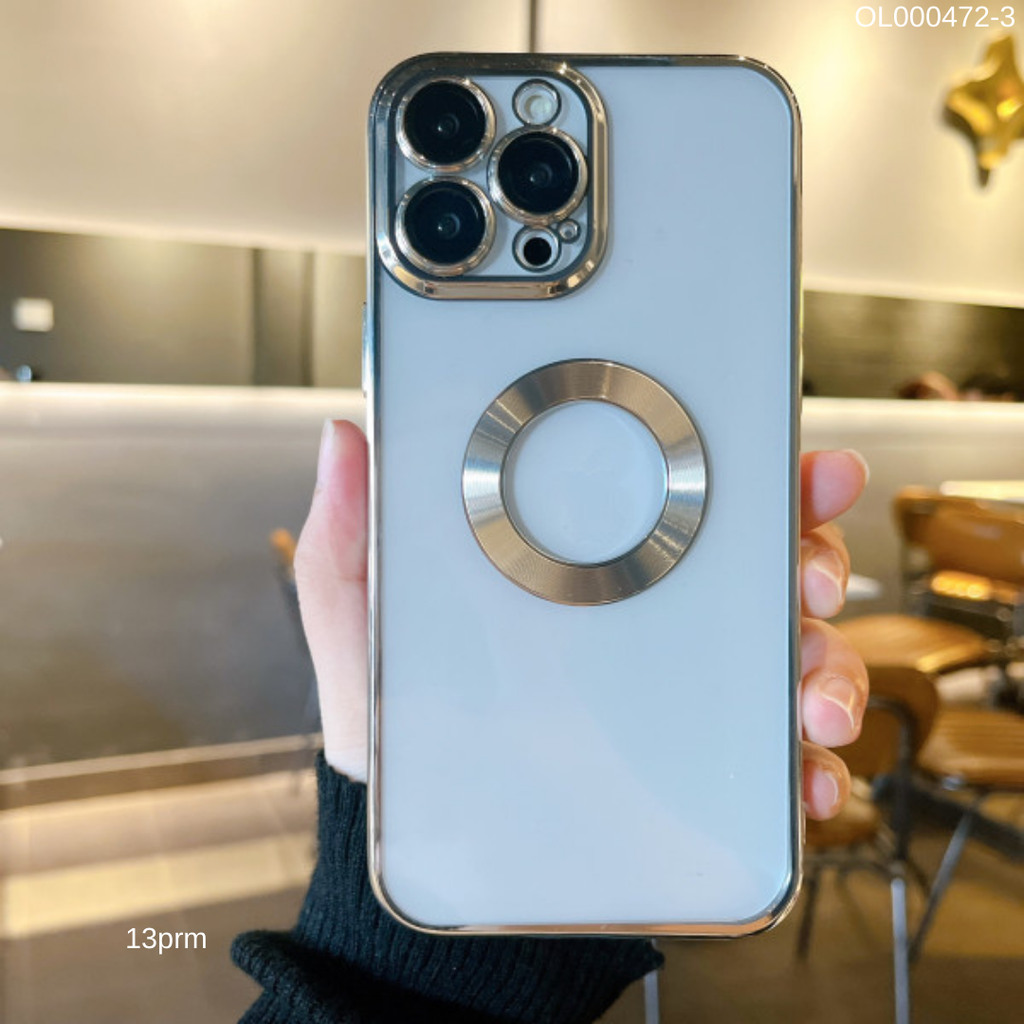 Ốp IP 13 Pro Max dẻo trong viền xi khoét táo