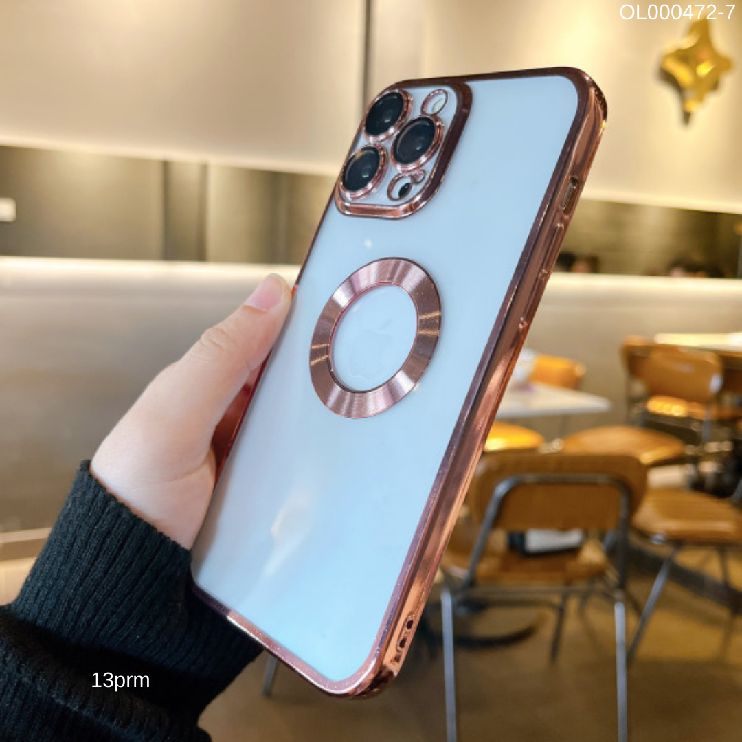 Ốp IP 13 Pro Max dẻo trong viền xi khoét táo
