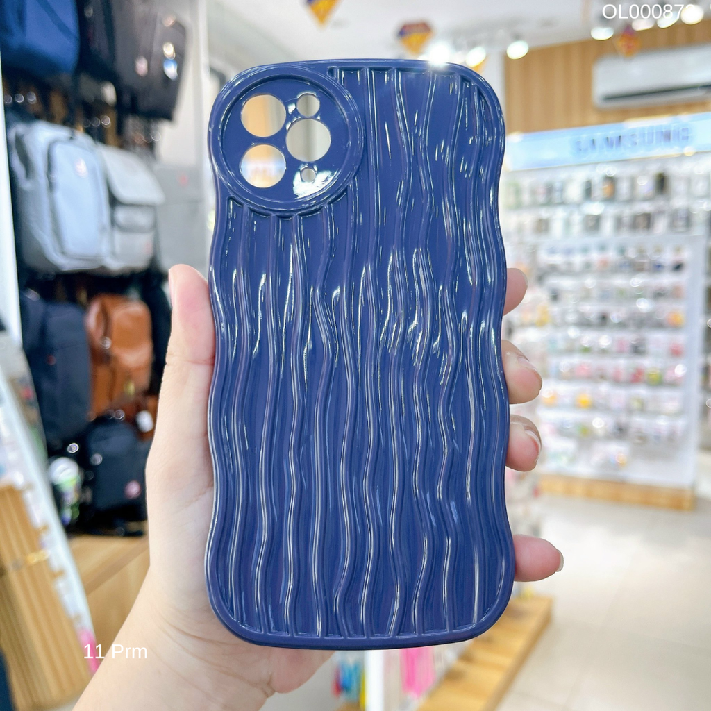 Ốp IP 11 Pro Max dẻo full màu vân sóng nước nổi