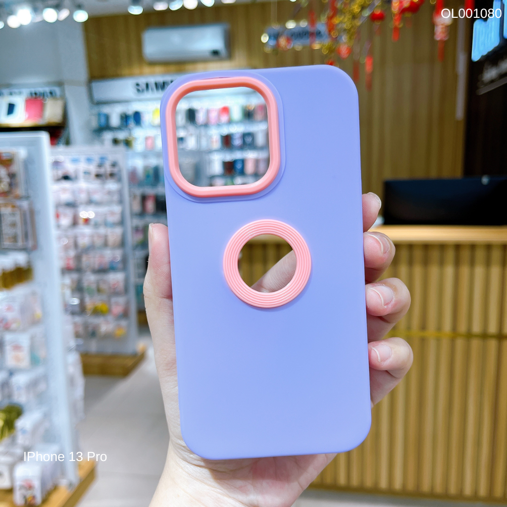 Ốp IP 13 Pro silicon mịn camera rời khoét táo