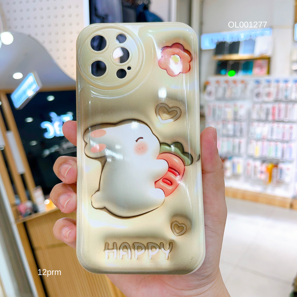 **Ốp IP 12 Pro Max silicon hình giả phồng camera tròn