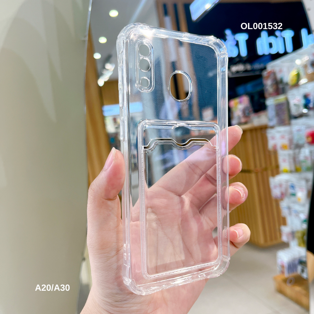 **Ốp SS A20/A30 dẻo trong kèm ví card