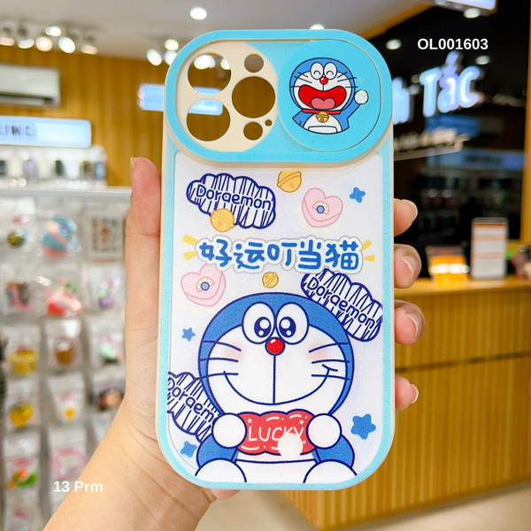 ỐP IP 13 Pro Max dẻo Doraemon trượt camera