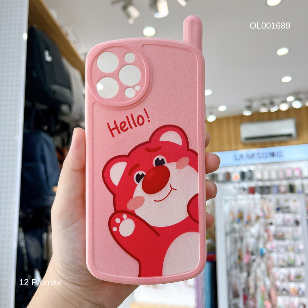 Ốp IP 12 Pro Max dẻo Lotso hello thu sóng