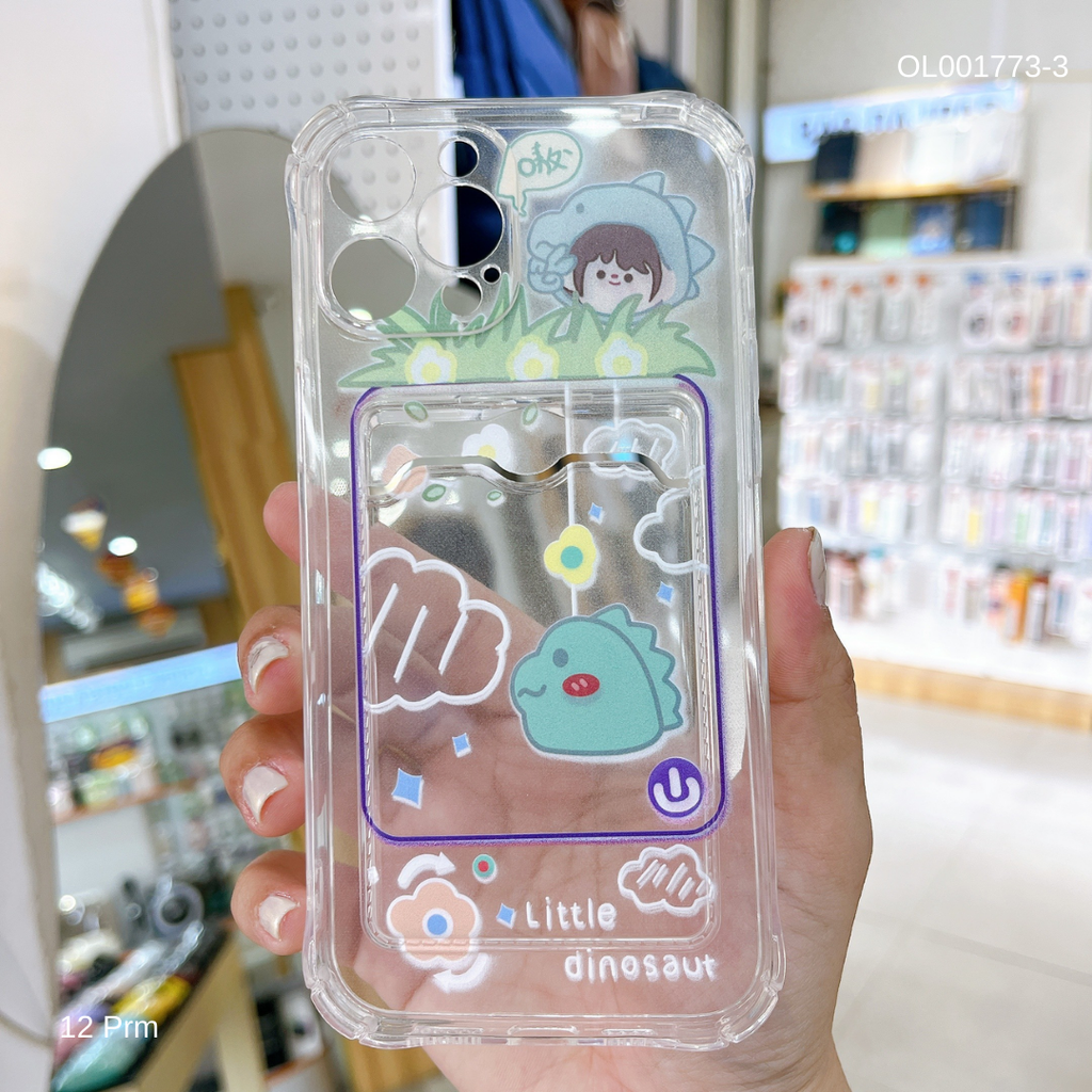 ỐP IP 12 Pro Max dẻo trong nhiều hình kèm ví card