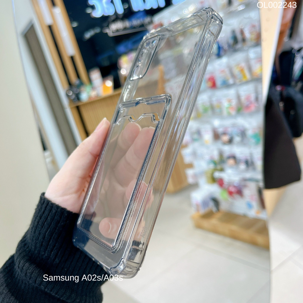 **Ốp SS A02s dẻo trong kèm ví card