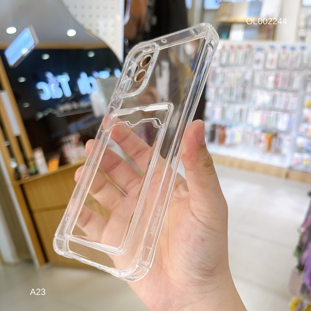 **Ốp SS A23 dẻo trong kèm ví card