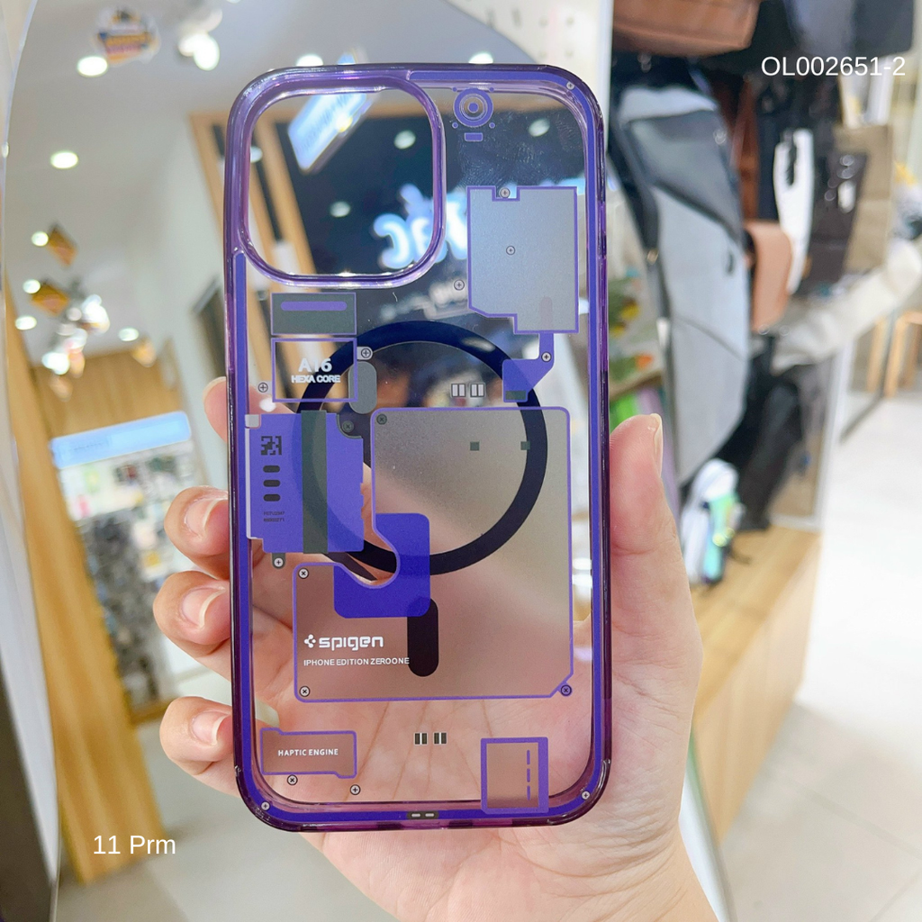 Ốp IP 11 Pro Max Họa tiết Spigen từ tính