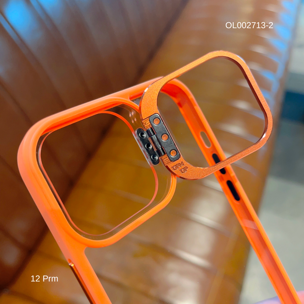 Ốp IP 12 Pro Max Lưng trong viền màu kèm camera