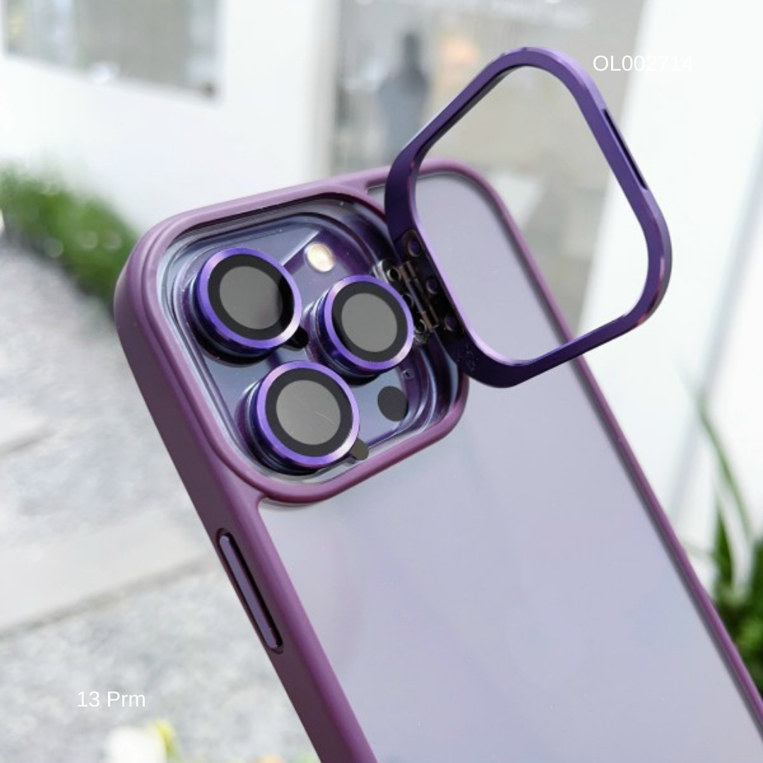 Ốp IP 13 Pro Max Lưng trong viền màu kèm camera