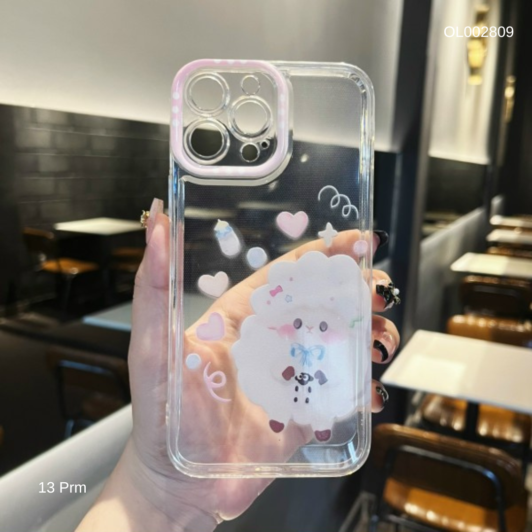 Ốp IP 13 Pro Max dẻo trong in hình cute