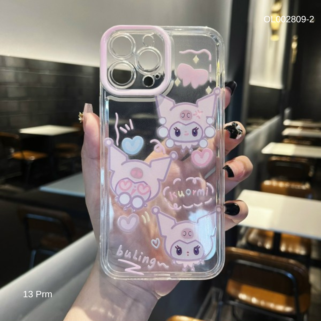Ốp IP 13 Pro Max dẻo trong in hình cute