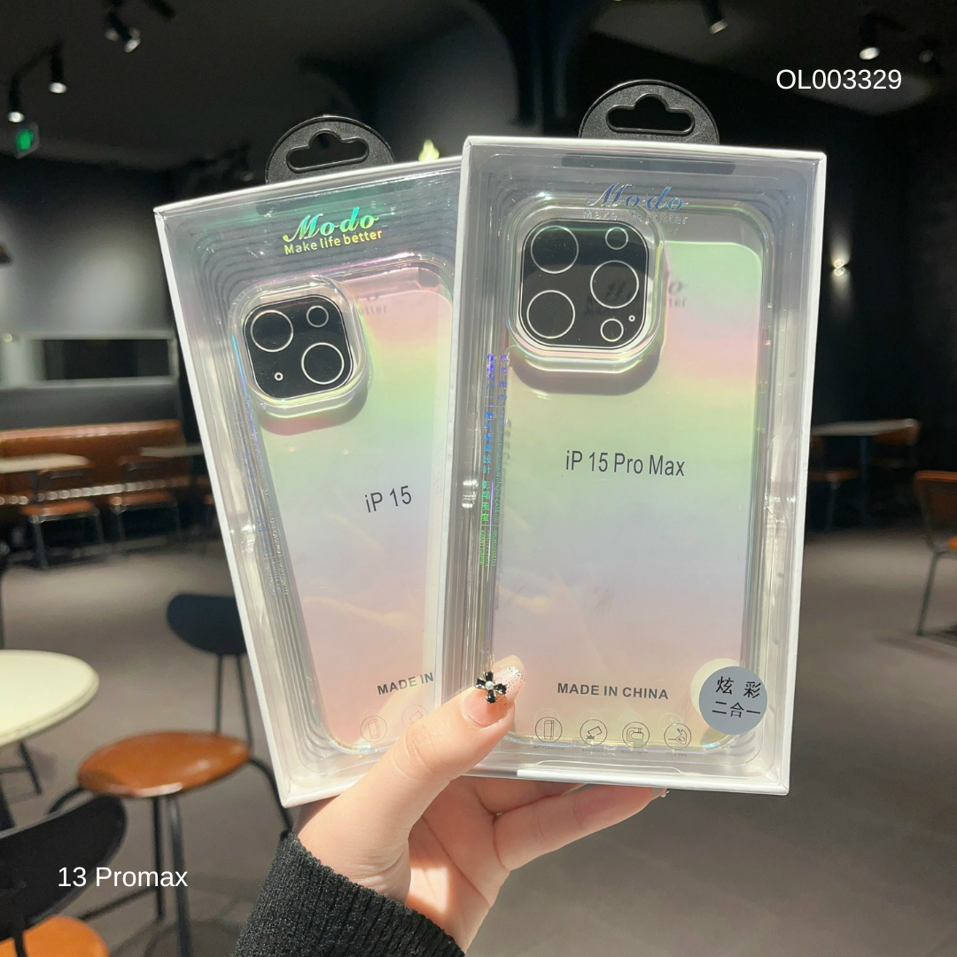 Ốp IP 13 Pro Max Modo trong phản quang viền dẻo