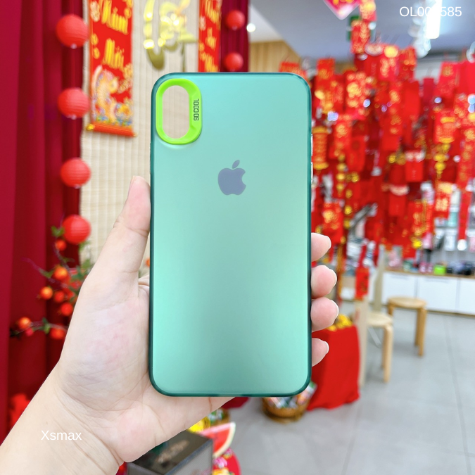 Ốp IP Xs Max Lưng nhám bạc full màu